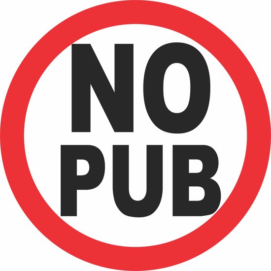 10x "NO PUB" Sticker autocollant 5cm [design & ean ©printpao ...