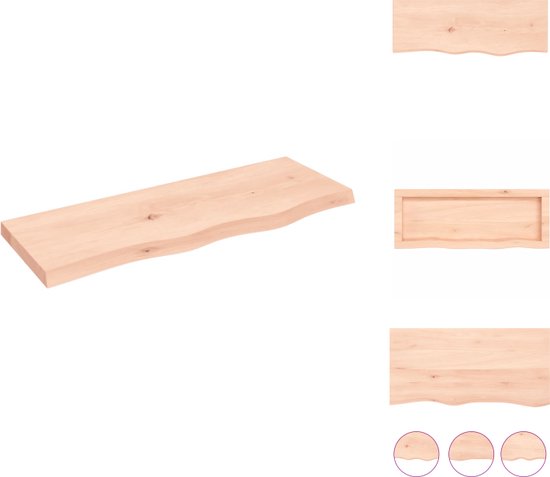 vidaXL Wandplank Rustieke Stijl - 80 x 30 x 4 cm - Massief Eikenhout ...
