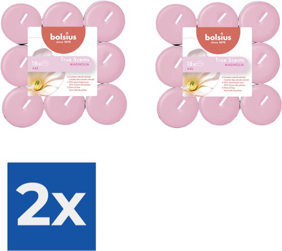 Bolsius - Geurtheelichtjes 'True Scent' - 18 stuks- 4 branduren per ...