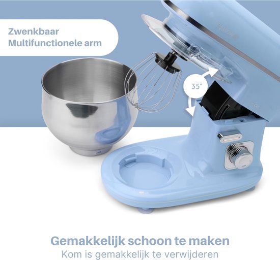 Deegmachine - Kneedmachine - Met 5L Mengkom - 1100 Watt - 5 Functies ...