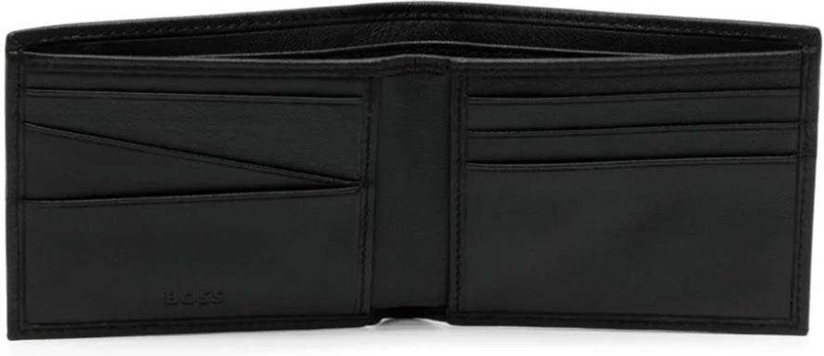 Hugo Boss - Bradley 6cc portemonnee met logoplakkaat - heren - black ...
