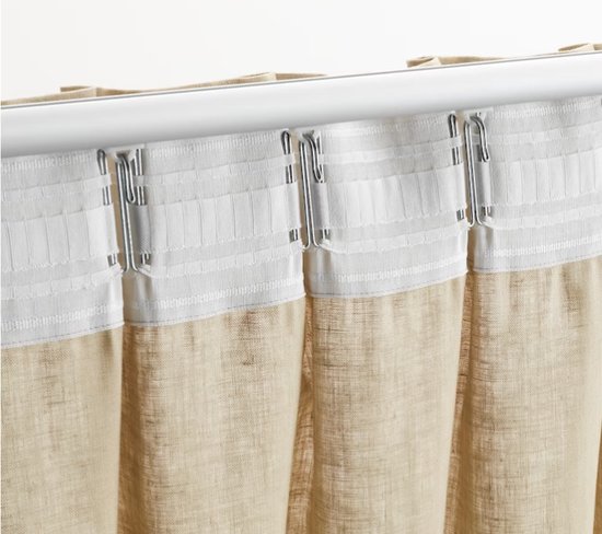 3 Meter Gordijnband dubbele plooi | Plooiband | Gordijnhaken band ...