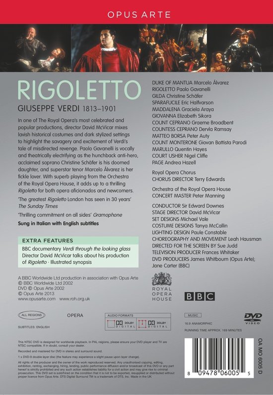 Royal Opera House - Rigoletto (Roh) (DVD), Christine Schafer | Muziek | bol