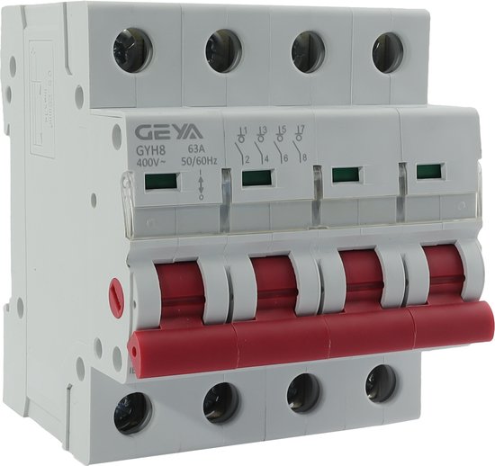 Lastschakelaar 4 polig 125A Hoofdschakelaar GEYA | bol