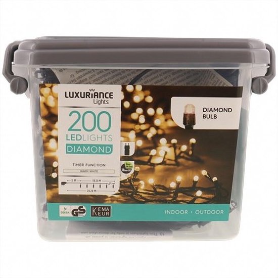 JML Commerce - Éclairage de Noël Deluxe - Diamant Design - Wit Chaud ...