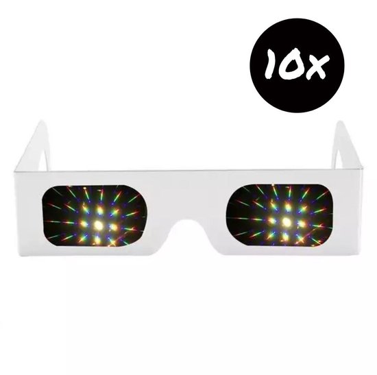 Spacebril - Festival Bril - 10 Stuk(s) - Party Bril - Space Bril - Rave ...