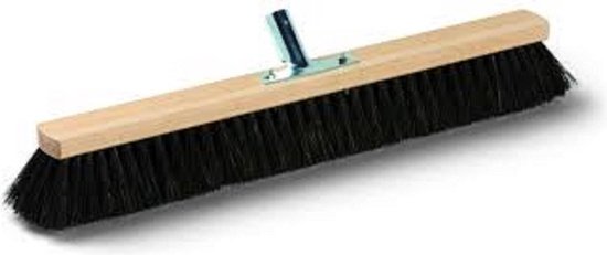 Straatveger 60 cm - Bezem Met Harde Natuurlijke Haren Colombo - Met ...