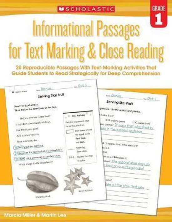 Informational Passages for Text Marking & Close Reading, Grade 1 ...