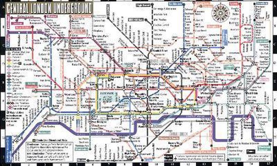 Streetwise London Underground Map - Laminated Map of the London ...