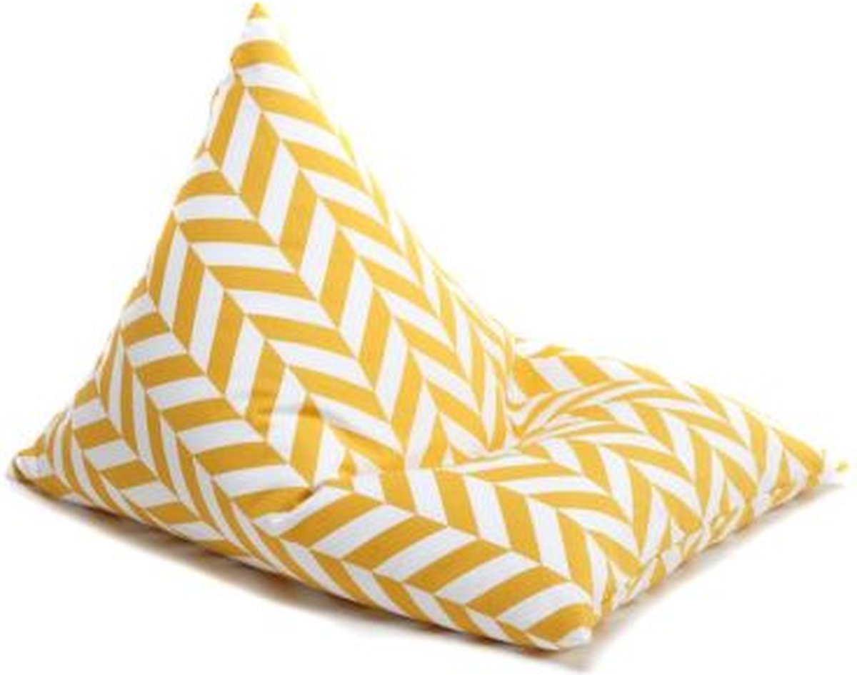 Kinder Zitzak Beanbag Kinderkamer Herringbone Okergeel - Zitzak Kind ...