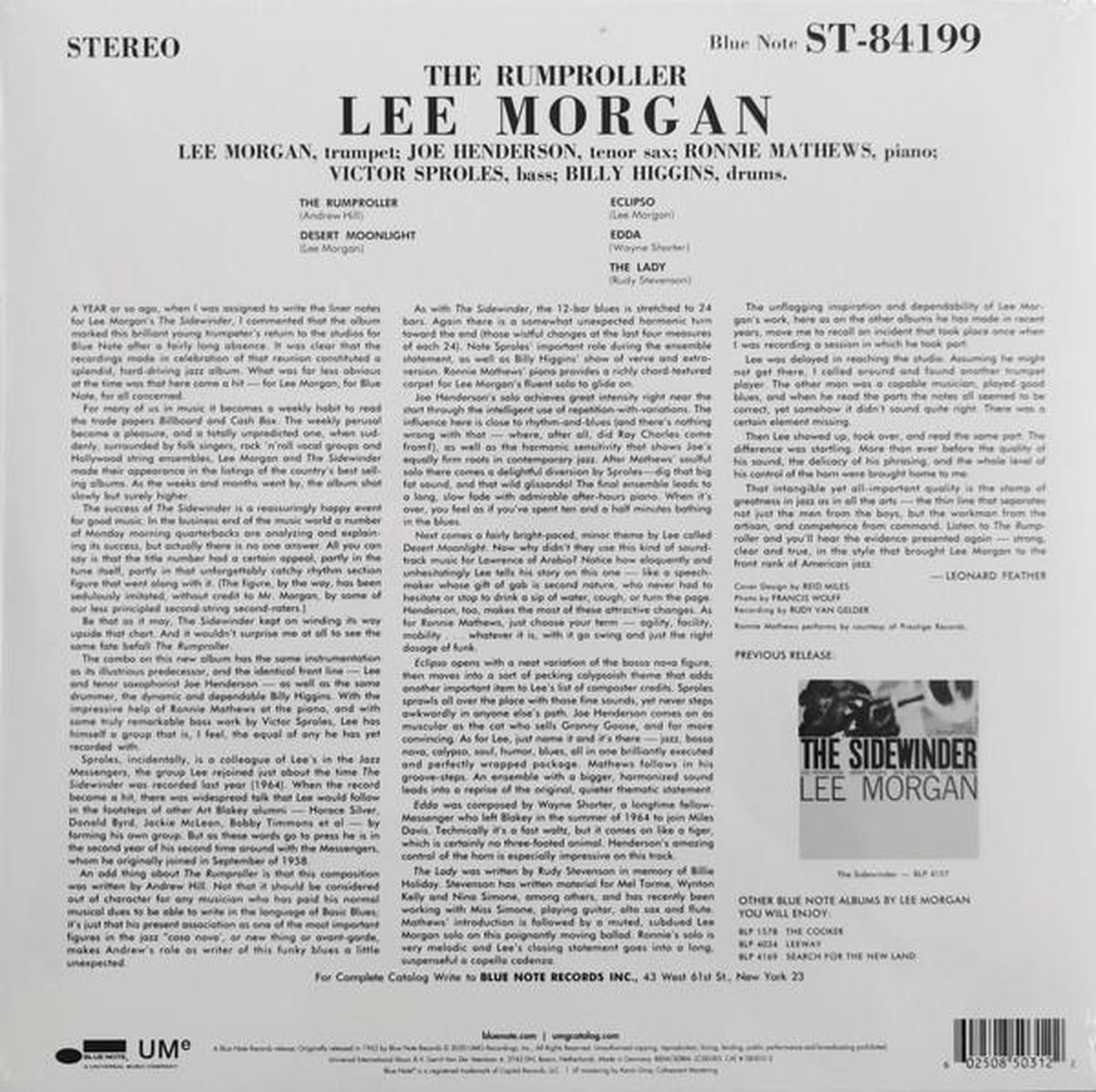 Lee Morgan - The Rumproller (LP), Lee Morgan | Muziek | bol.com