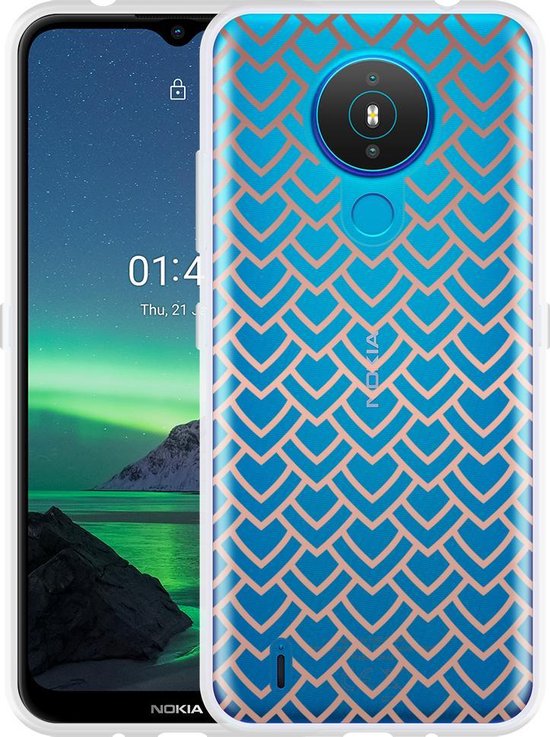 Nokia 1.4 Hoesje Pink Pattern - Designed by Cazy | bol.com