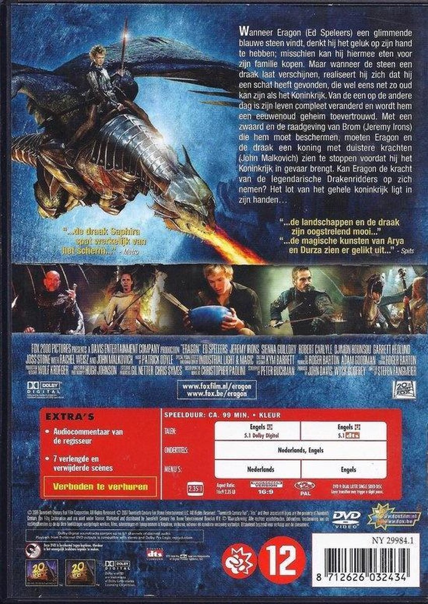 Eragon (Dvd), Jeremy Irons | Dvd's | bol