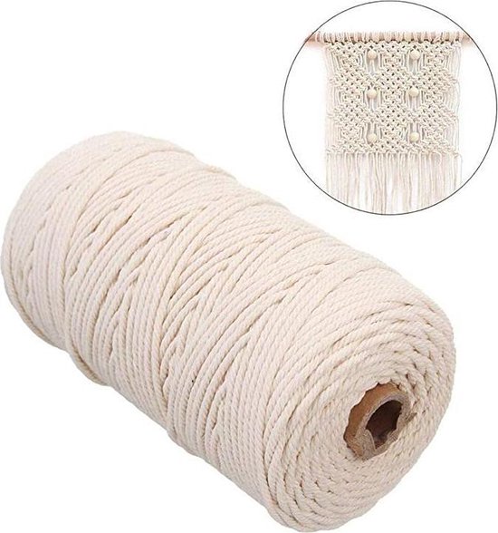 Pandi Macramé Touw - 200 Meter - 3mm - Zelf macramé maken | bol.com