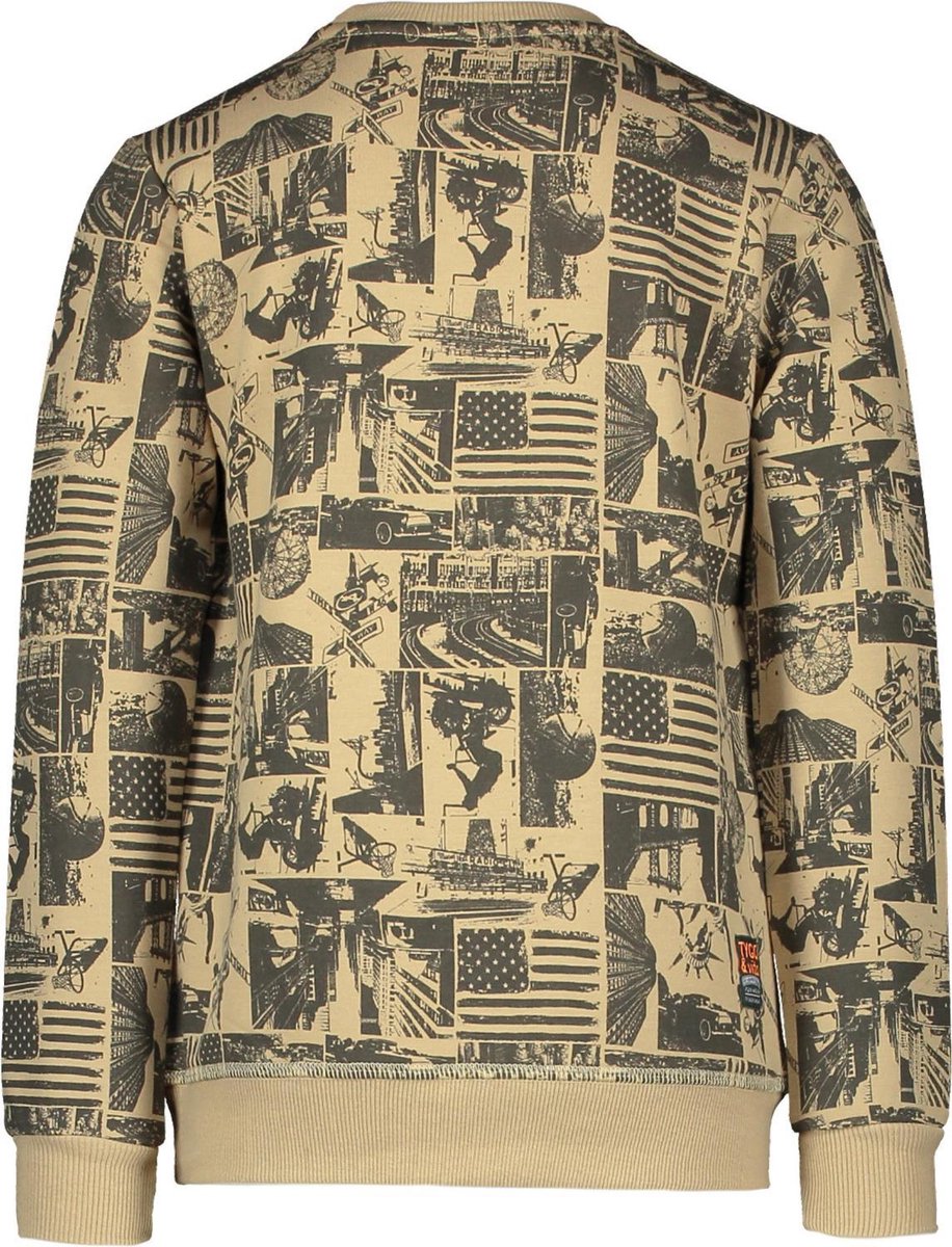 TYGO & vito jongens sweater aop Urban Life Dark Sand | bol.com