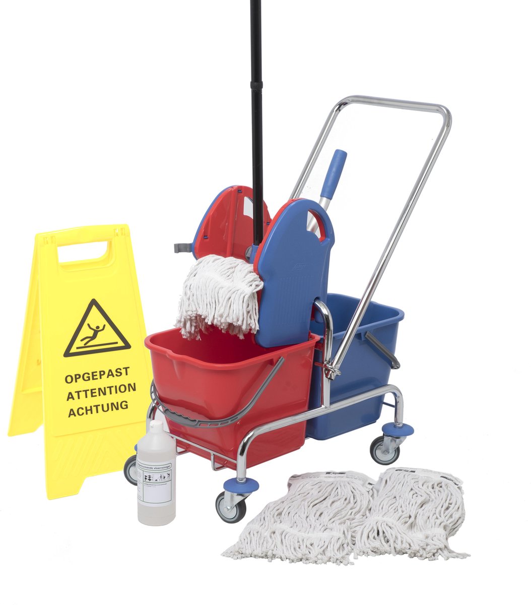 MAUS dweil set professional 2x20liter - Compleet dweilsysteem - dubbele ...