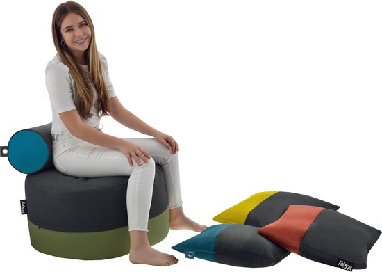 Sit&joy - Duo Tutti - Sierkussen - Zitzak - Terracotta | bol