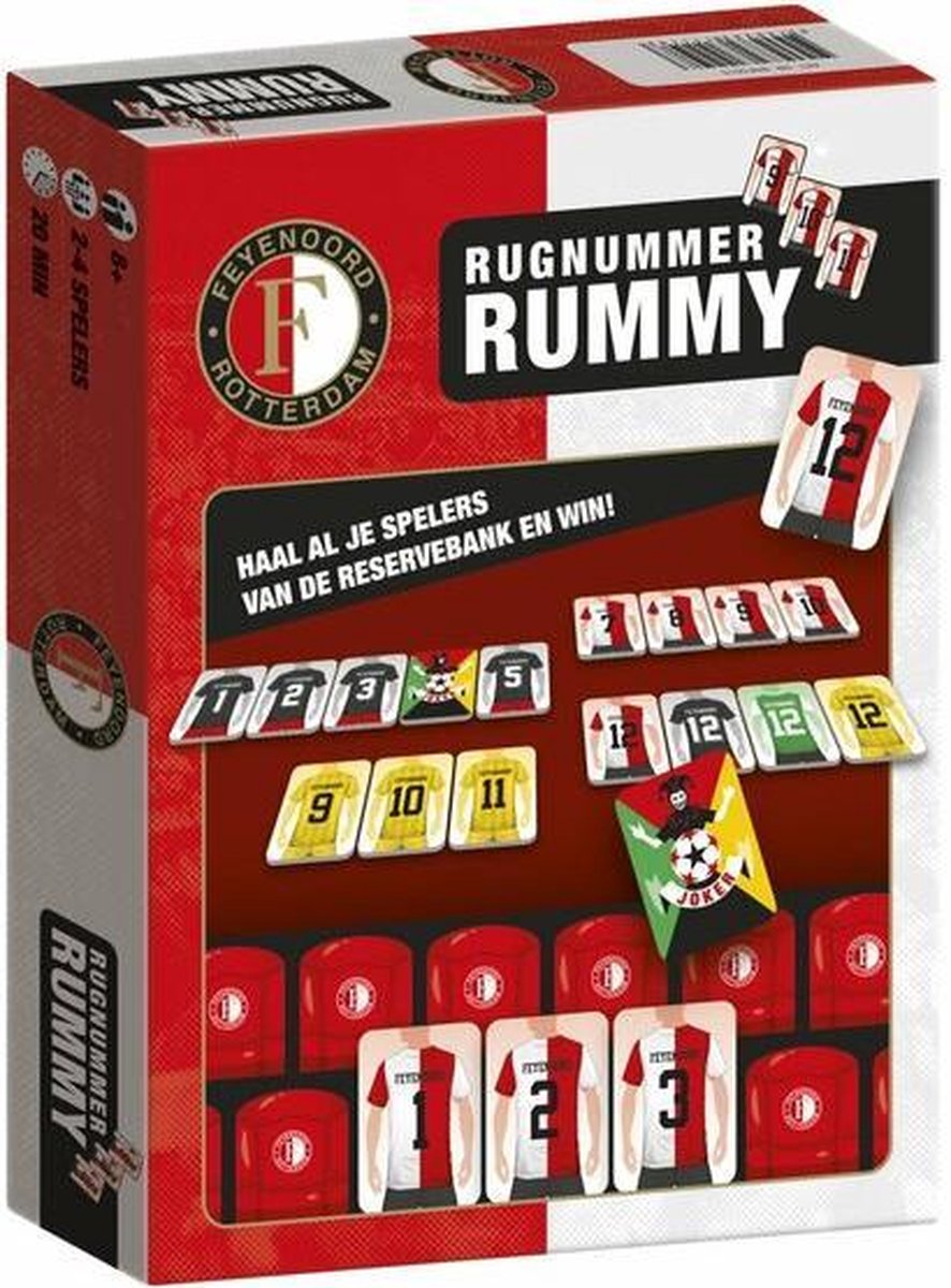 Feyenoord Spel - Rugnummer Rummy - Rummikub - Bordspel ...