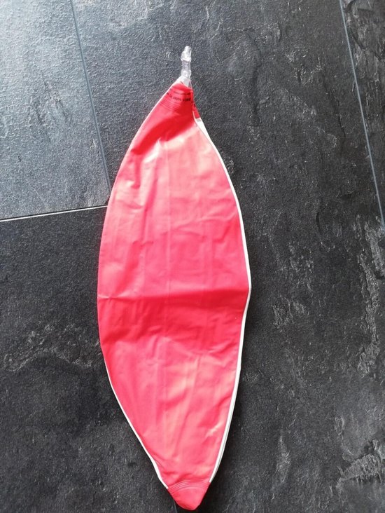 1x Opblaasbare speelgoed strandbal rood/wit 28 cm - Strandballen ...