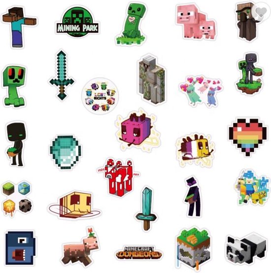 Minecraft stickers - 50 Stuks - Minecraft - Minecraft switch - Stickers ...