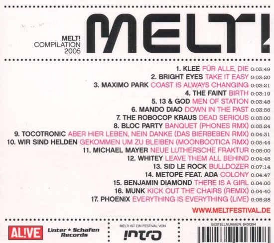 Various Artists - Melt! (CD), various artists | CD (album) | Muziek | bol