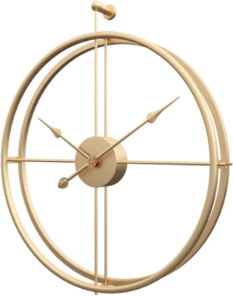 Luxaliving Moderne Gouden Klok / Muurklok Goud / Wandklok Goud Metaal ...
