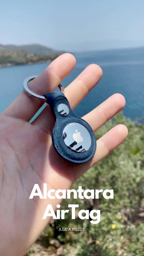 Alcanside Sleutelhanger Alcantara AirTag - Geschikt voor Apple AirTag - Ocean Blue | bol.com