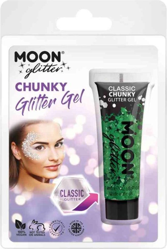 Moon Creations Glitter Makeup Moon Glitter - Classic Chunky Glitter Gel Groen | bol.com