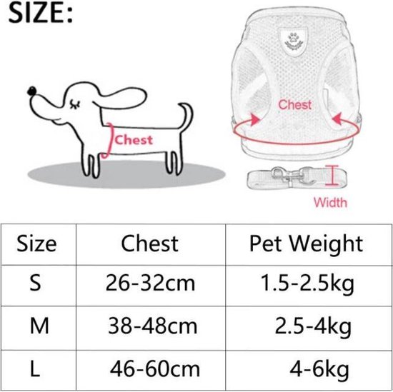 Hondentuig Maat L - Honden harnas - Uitlaten - Reflecterend ...