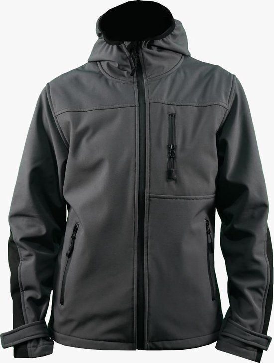 BTC32 - SOFTSHELL- WERKJAS- OUTDOORS - GREY- XL | bol