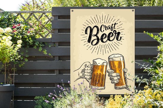 Tuinposter - Tuindoek - Tuinposters buiten - Mancave - Bier - Vintage ...