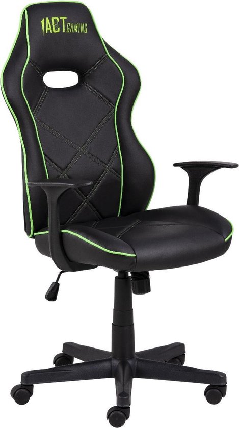 Parya Home - Premium Gaming Stoel - Bureaustoel - Verstelbare Hoogte - Leer - Zwart &... | bol.com