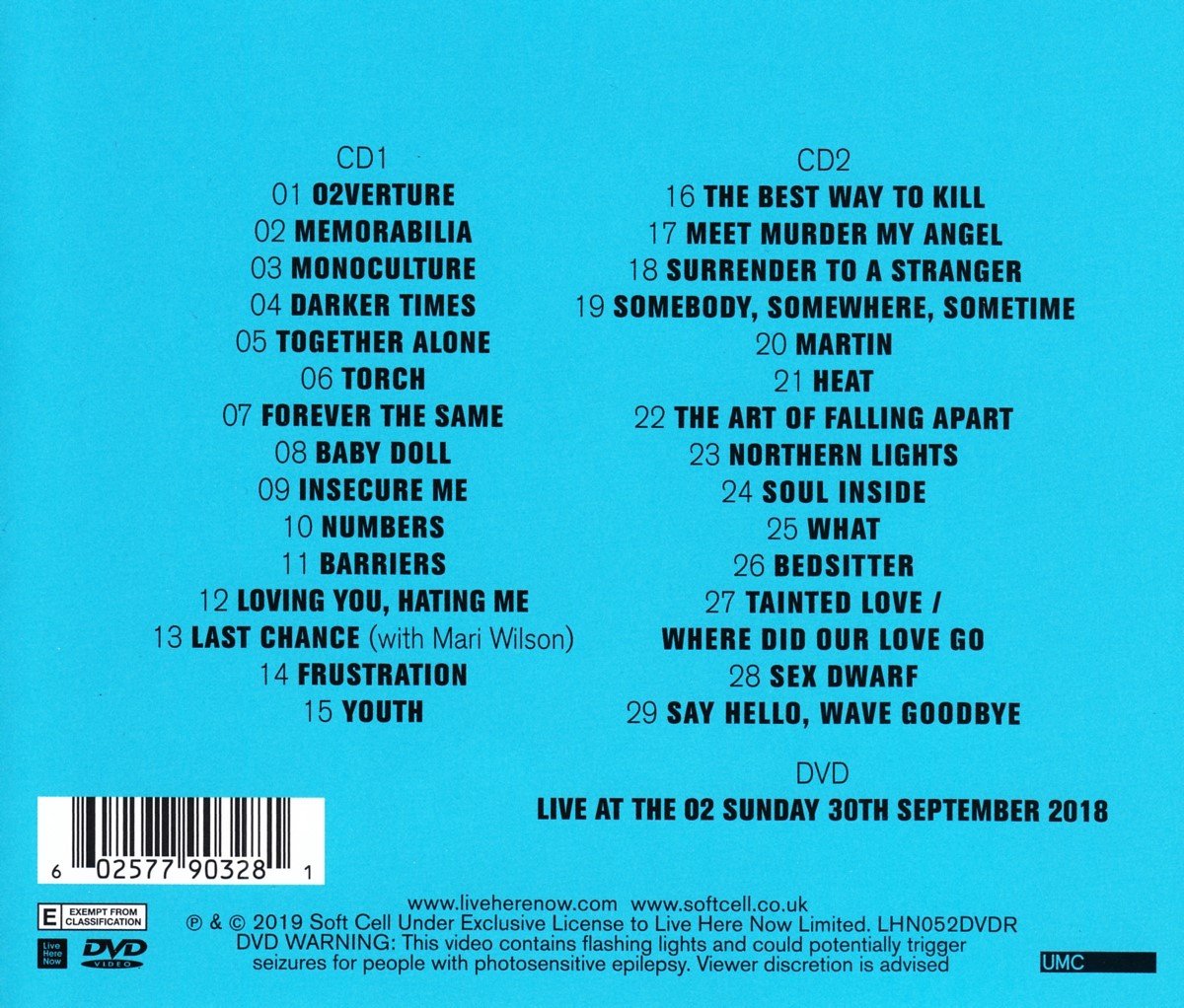 Say Hello, Wave Goodbye (Live At The O2 Arena) (CD), Soft Cell | Muziek ...