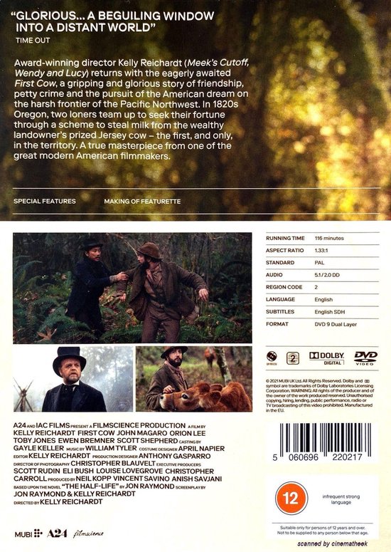 First Cow (DVD) (Dvd), John Magaro | Dvd's | bol