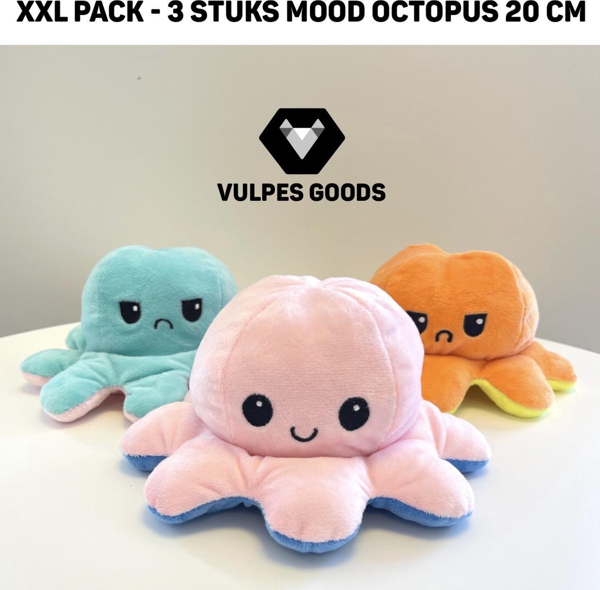 Mood Octopus XXL Pakket - Vulpes Goods Mood Octopus 20 CM - 3 stuks in ...