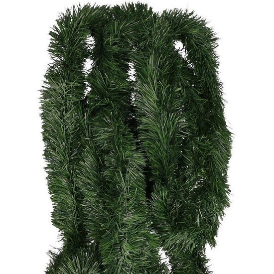 Guirlande kerstslinger - 5 m lang 10 cm dik - Groen | bol.com