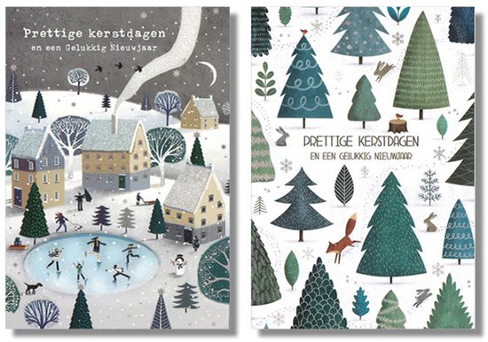 MGPcards - 10 Dubbele wenskaarten - Kerstkaarten / Nieuwjaar - Witte envelop - 10 x 14... | bol