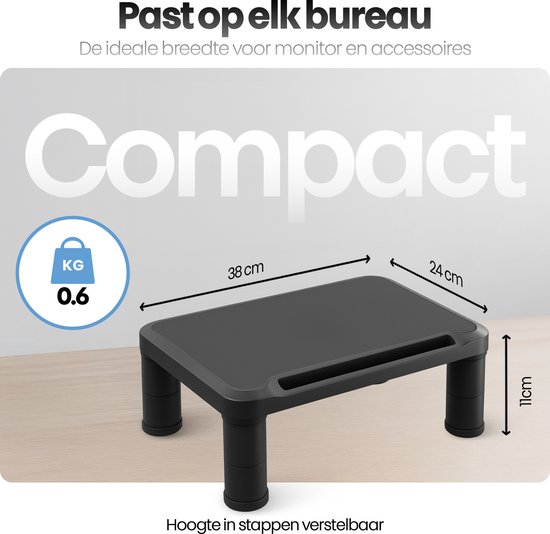 Phreeze - Monitor Verhoger - Monitorstandaard - Verstelbaar in 3 ...