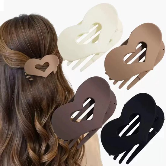 Platte haarspeldjes, set van 4, haarspeldjes voor dames, met sterke ...