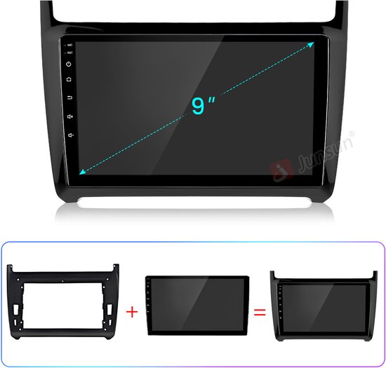JUNSUN Android 15 Auto Radio voor VW Polo 5 (2008-2020) | 9 inch IPS ...