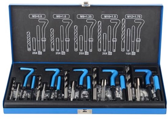 Schroefdraad-reparatieset 131-delig - Boren en Helicoils voor Auto en ...