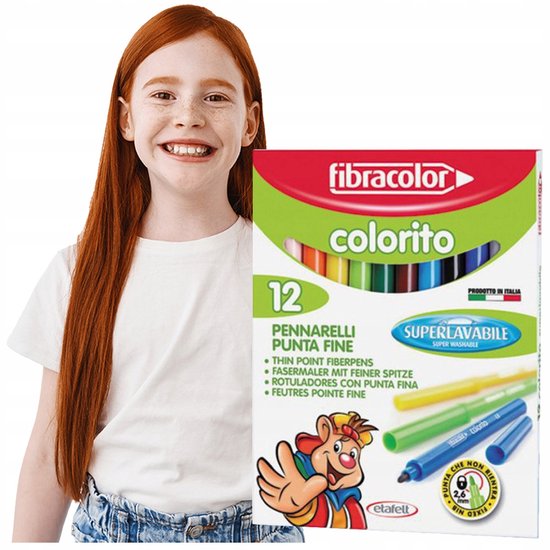 Colorito Stiften Set - 12 Levendige Kleuren voor Kinderen | bol