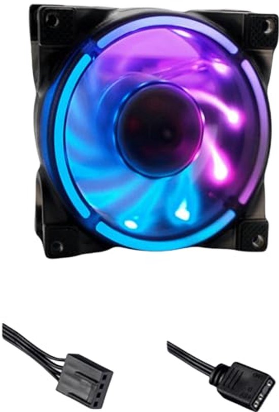 80Mm Fan, PWM 5V ARGB Housing Fan, RGB Fans, 7 Blades MFDB Hydraulic ...