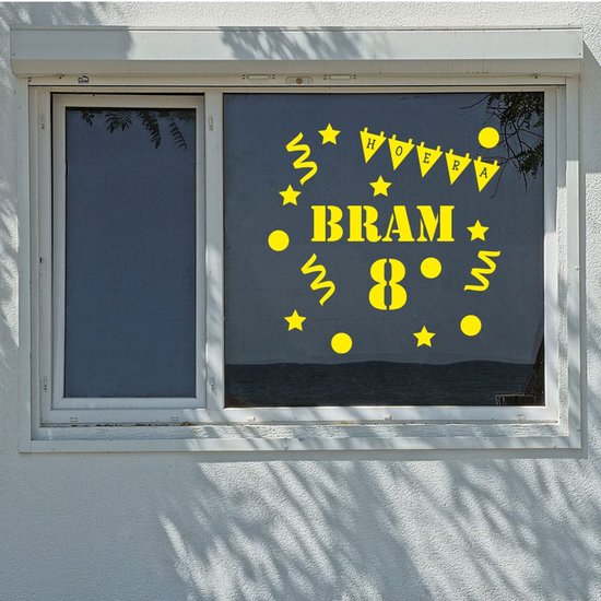 Verjaardag Hiep Hiep Hoera | Verjaardag raamsticker - Rood - 25-x-25-cm ...