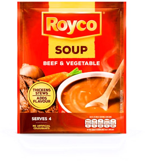 Royco Soup - Beef & Vegetable Flavour - 50g x 4 Packets | bol