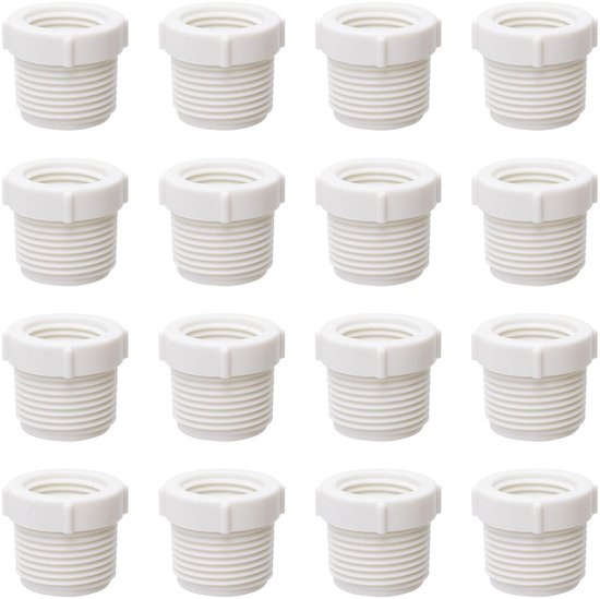 PVC Pipe Fittings, 16Pcs Threaded Pipe Reducer 3/4'' Male Thread to 1/2 ...
