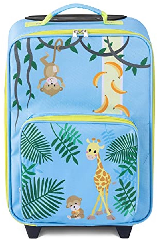 Kindertrolley met verstelbare handgreep – Ruime bagage met jungle ...