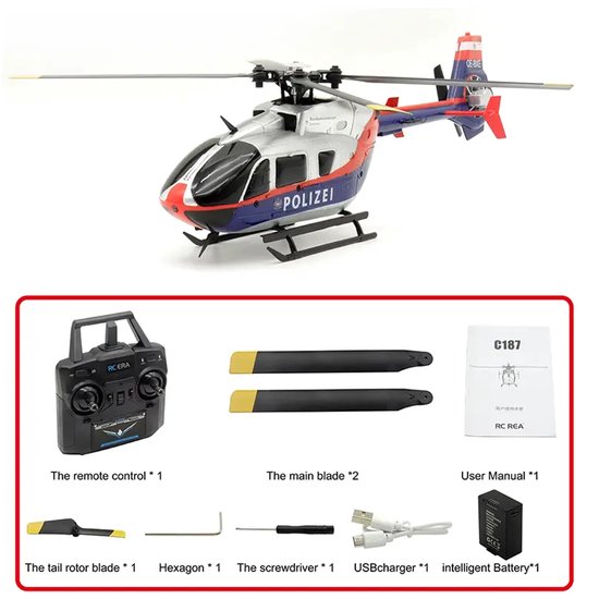 RC ERA - C187 - EC135 Gyro Stabilized - Police RC Helicopter - RTF | bol