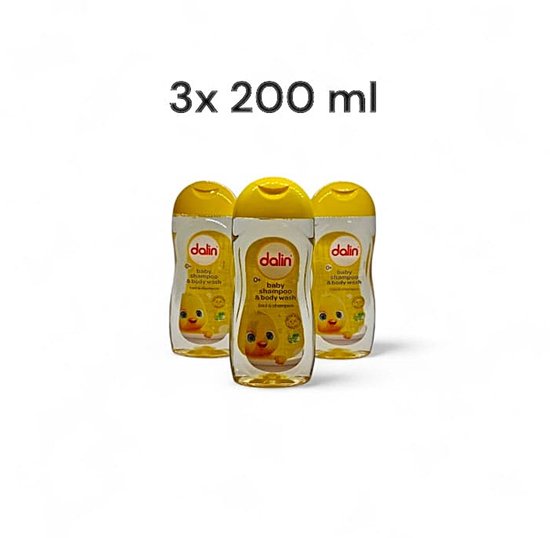 Dalin Baby Shampoo & Body Wash 3x 200ml – Natuurlijke, milde verzorging ...