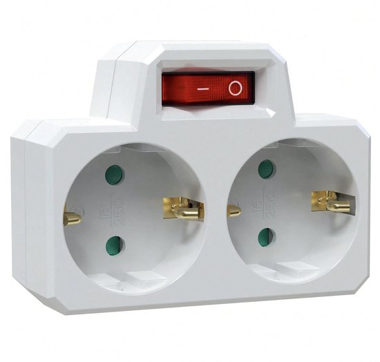 Stopcontact Splitter 2 in 1 – Wandadapter – Stekkerdoos zonder kabel ...